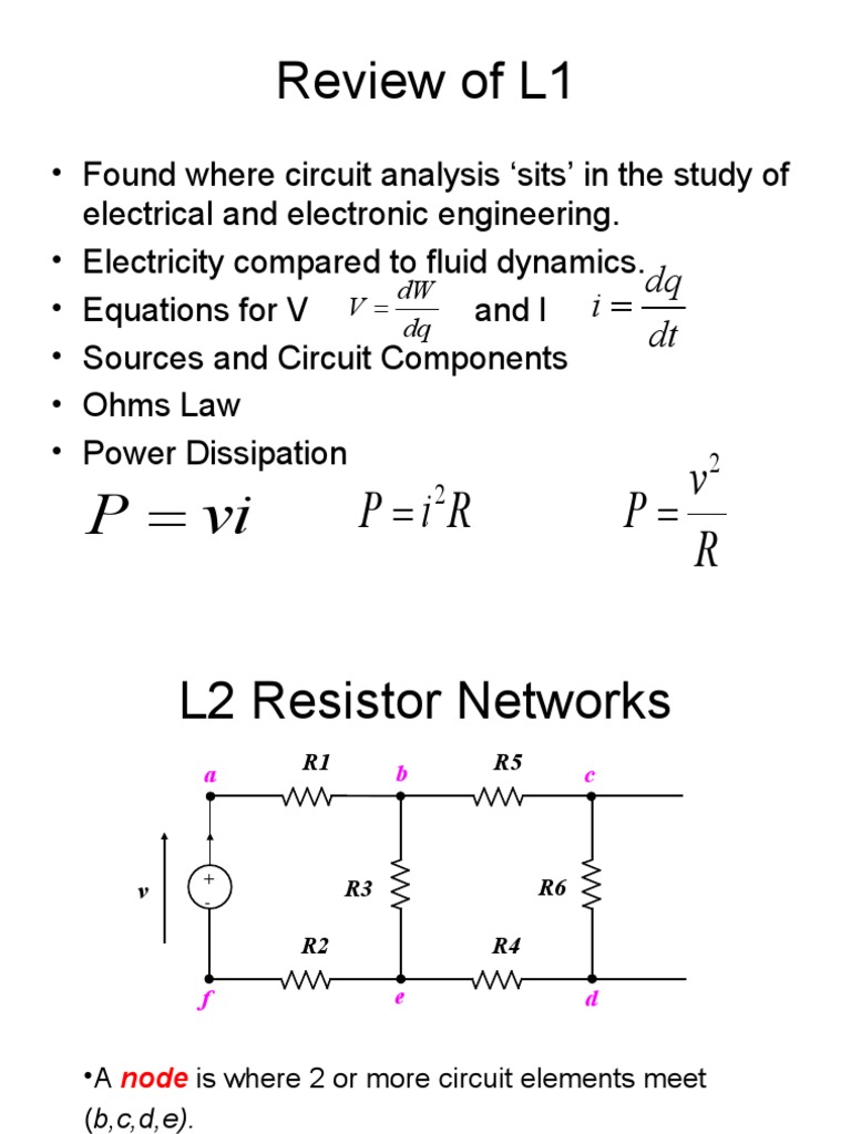 Circuit Analysis and Resistor Networks | PDF