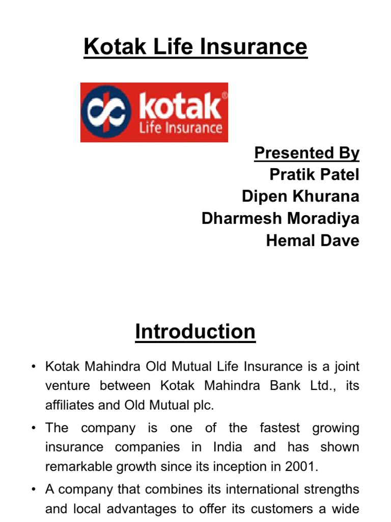 Kotak Life Insurance Overview | PDF | Life Insurance | Insurance