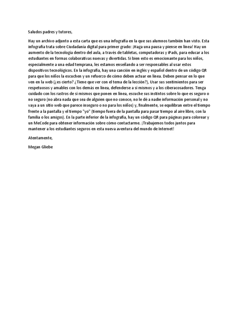 Spanish Parent Letter | PDF