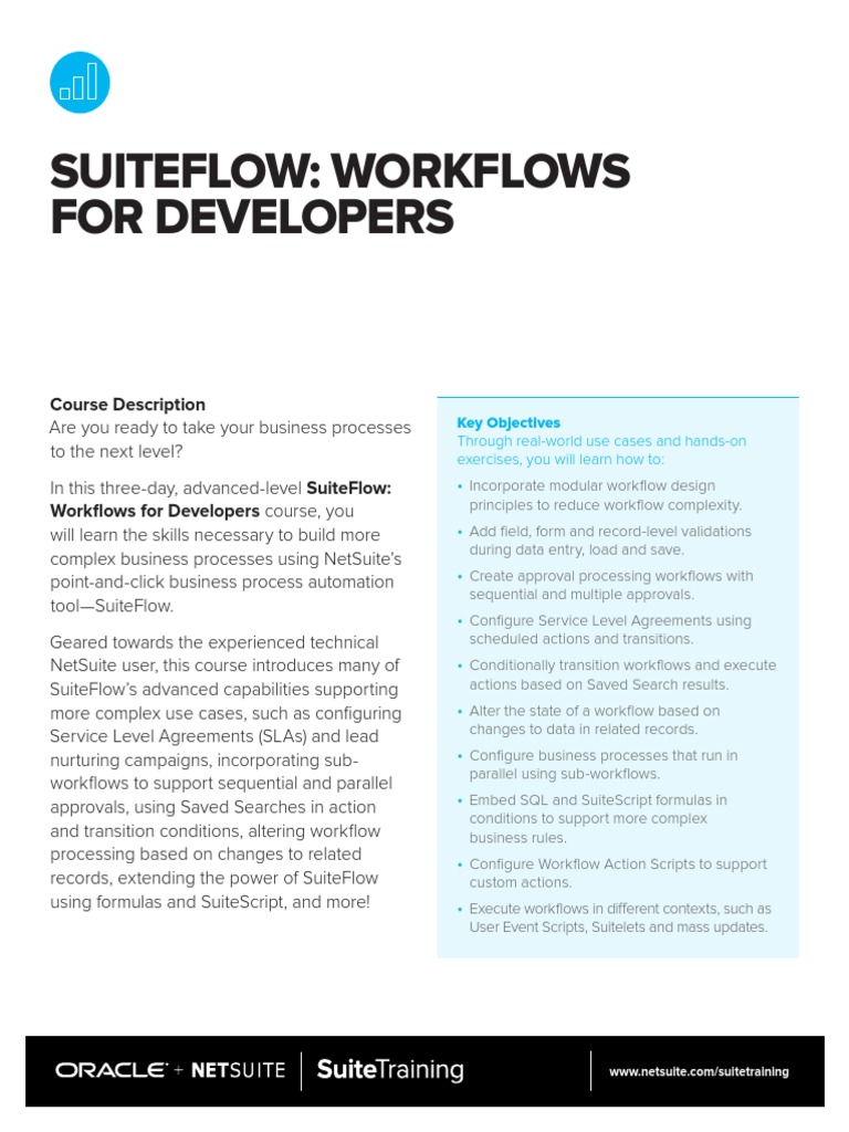 SuiteFlow Workflows For Developers Data Sheet | PDF | Workflow | Business Process