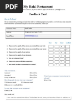 Food Testing Form | PDF