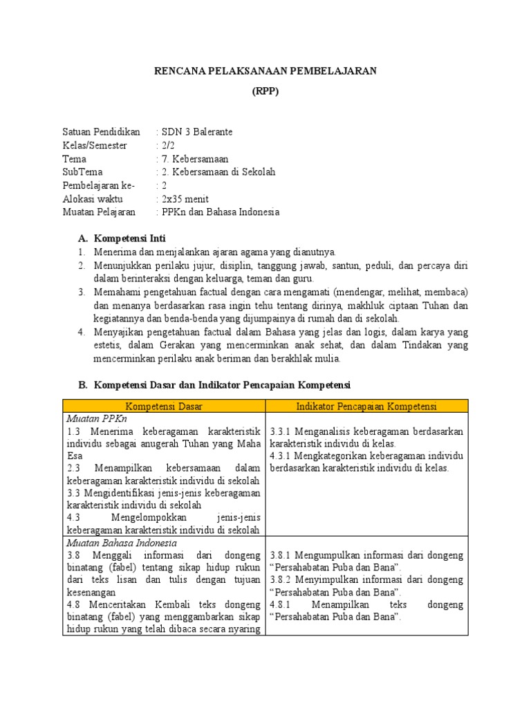 Perangkat Pembelajaran 1 | PDF | Seni & Disiplin Bahasa