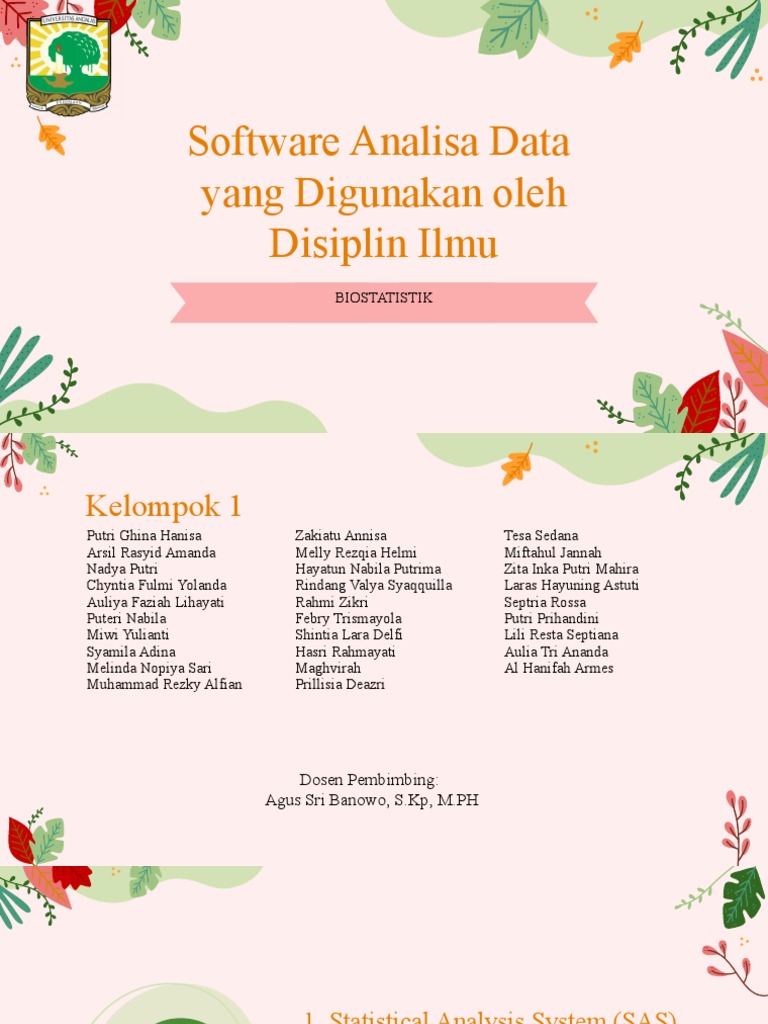 KLP 1 - Software Analisa Data Yang Digunakan Oleh Disiplin Ilmu | PDF ...