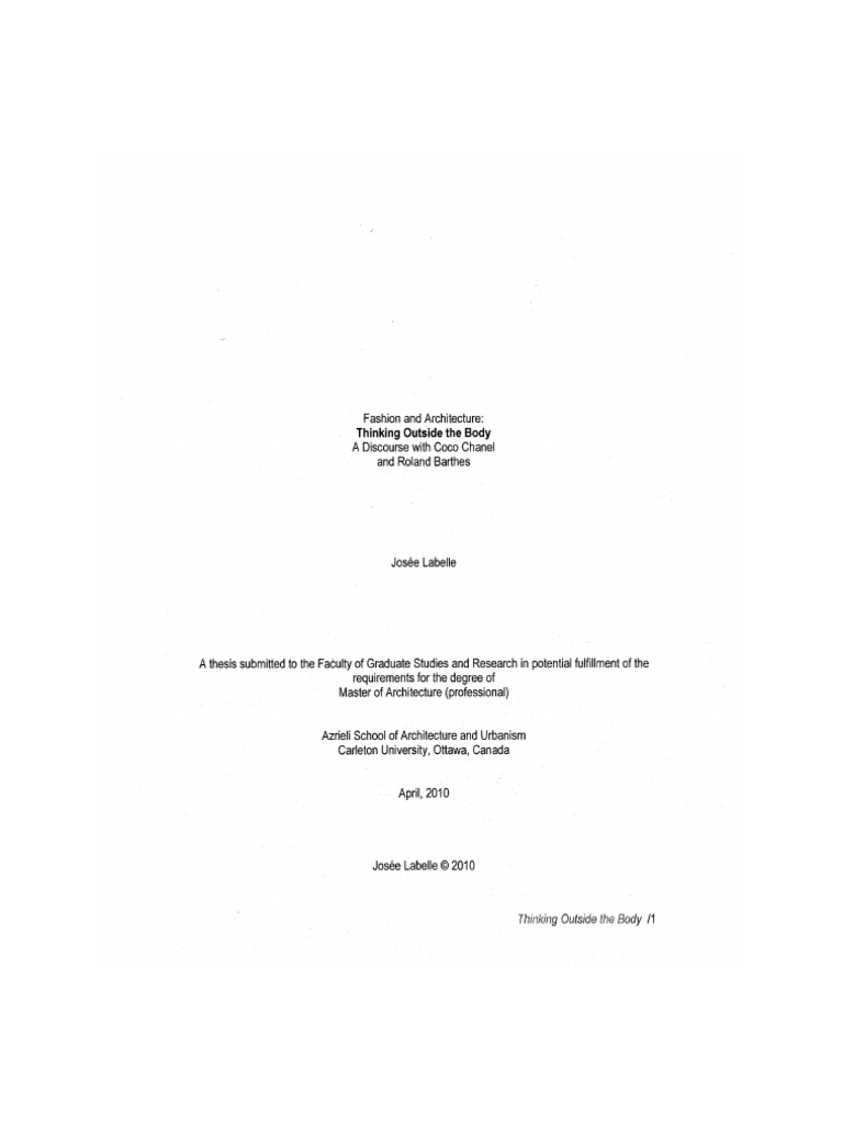 Thinking Outside The 'Body 138 | PDF | Fashion | Dress