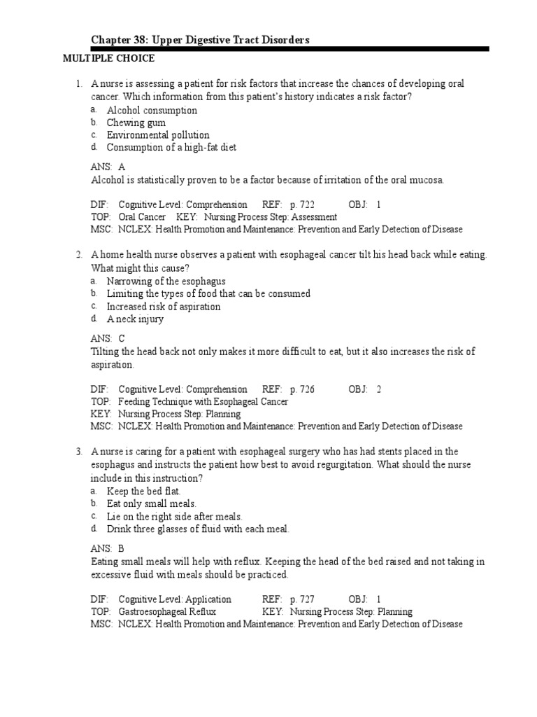 Chapter 38 - Upper Digestive Tract Disorders | PDF | Gastroesophageal ...