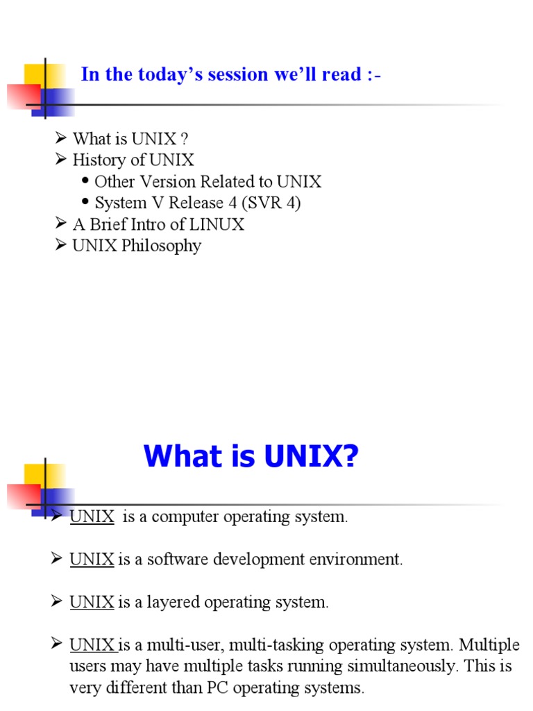 In The Today's Session We'll Read | PDF | Unix | Operating System