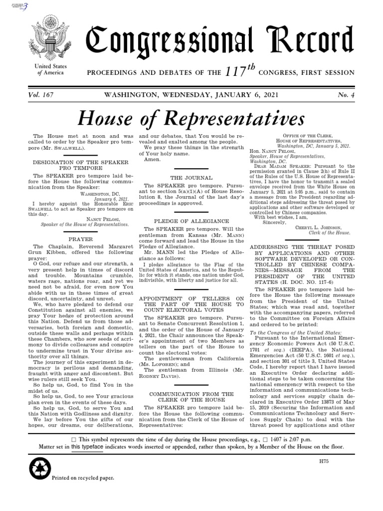 House of Representatives: Congressional Record | Download Free PDF ...