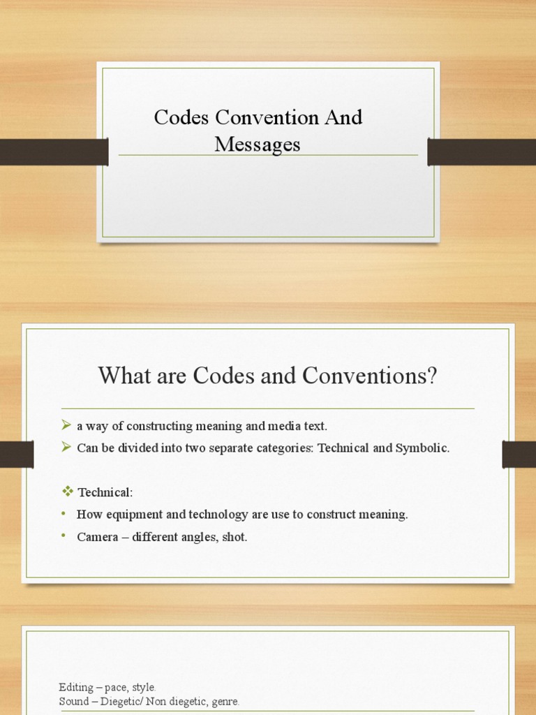 Codes, Convention and Message | PDF
