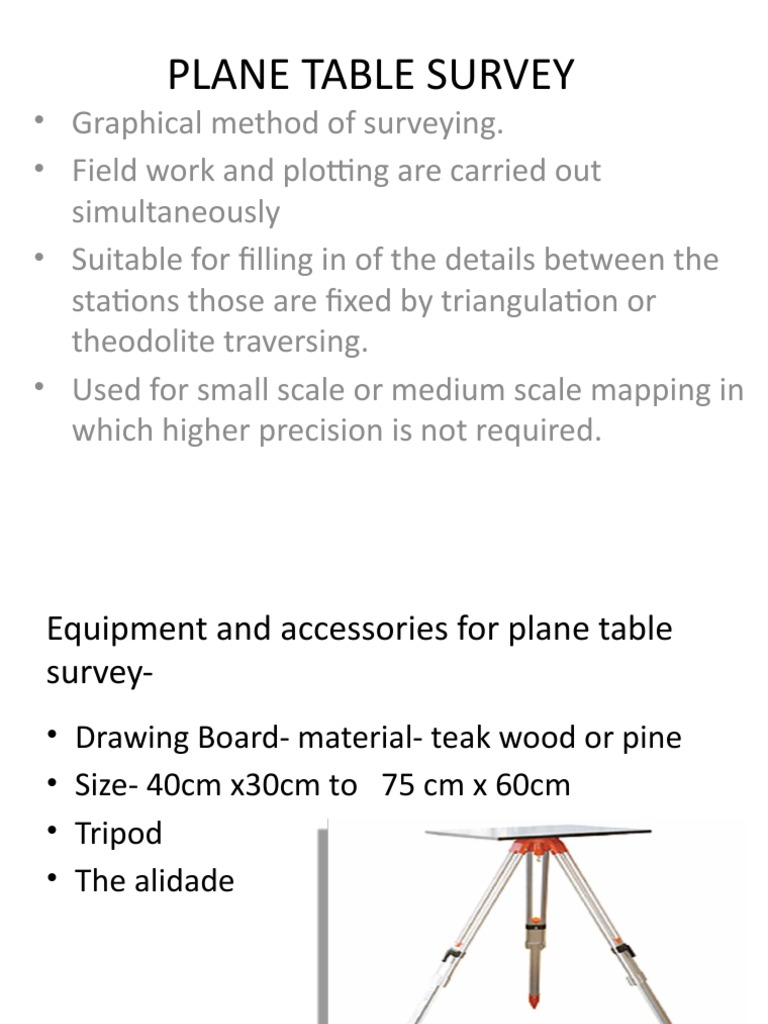 Plane Table Survey | PDF | Surveying | Metrology