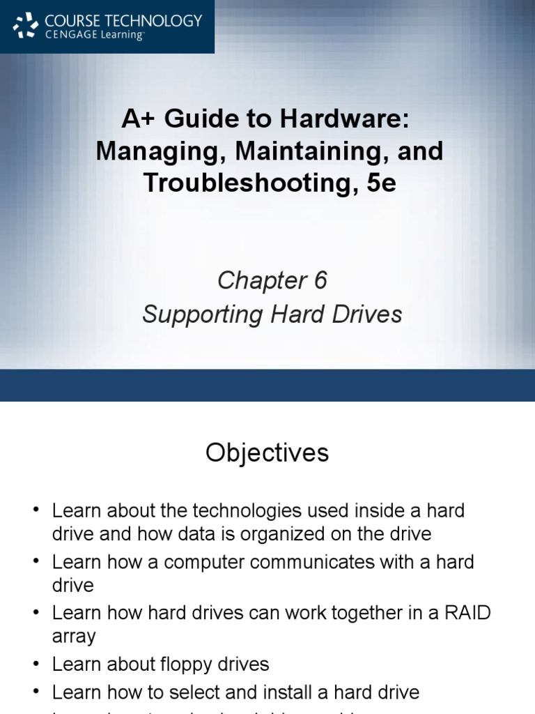 A+ Guide To Hardware: Managing, Maintaining, and Troubleshooting, 5e ...