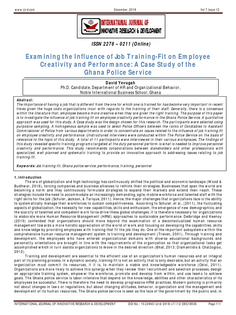 Examining The Influence of Job Training | PDF | Motivation | Motivational
