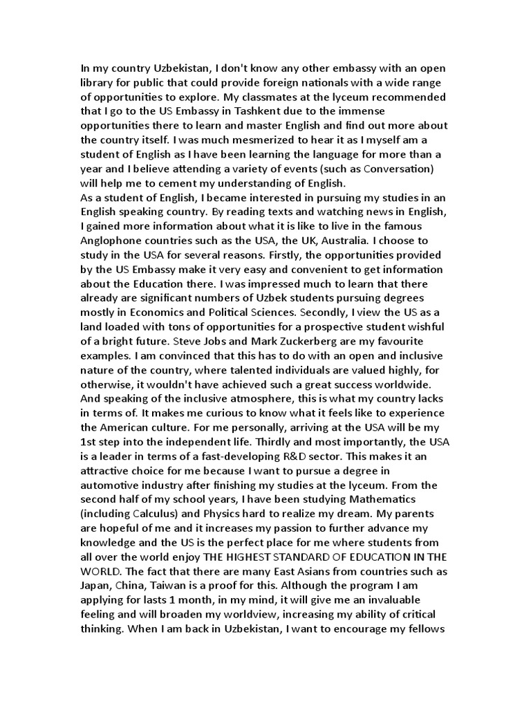 Motivation Letter | PDF | English Language | Motivation