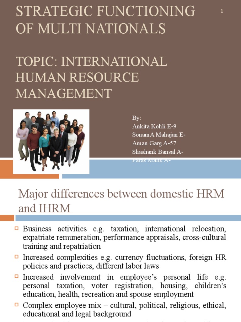 Managing a Global Workforce: Strategies for International Human ...