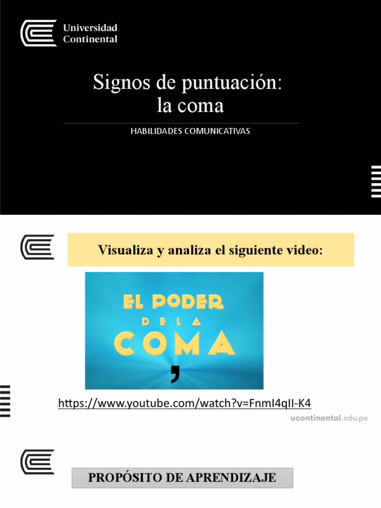 Semana 5 - Signos de Puntuación - La Coma | PDF | Coma | Puntuación