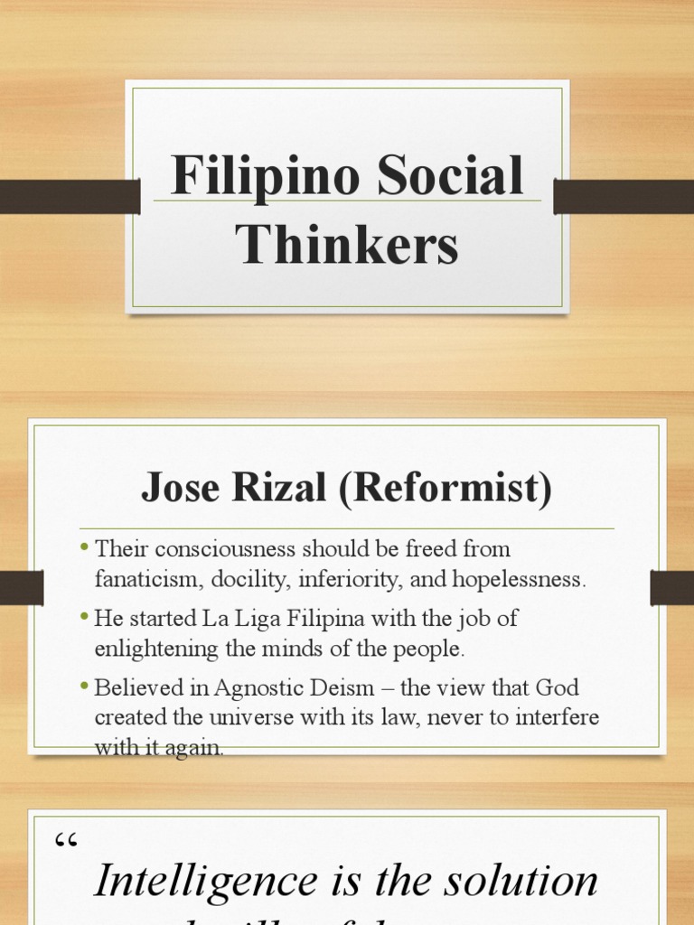 Filipino Social Thinkers | PDF | Political Philosophy | Reason