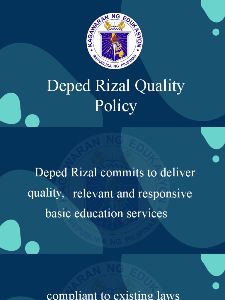 Deped Rizal Quality Policy | PDF