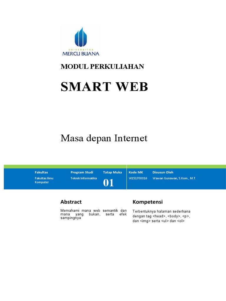 Pertemuan 1 Smart Web | PDF