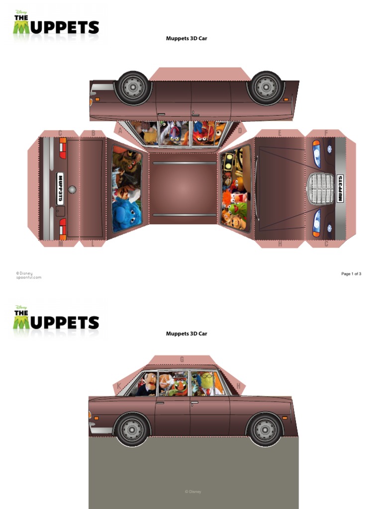 Muppets Car 3d Papercraft 1011 | PDF