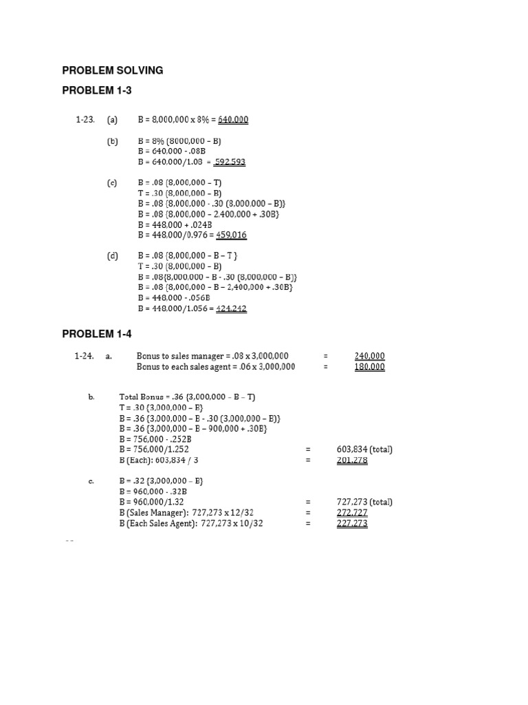 Problem Solving Ia3 Chapter 1 | PDF