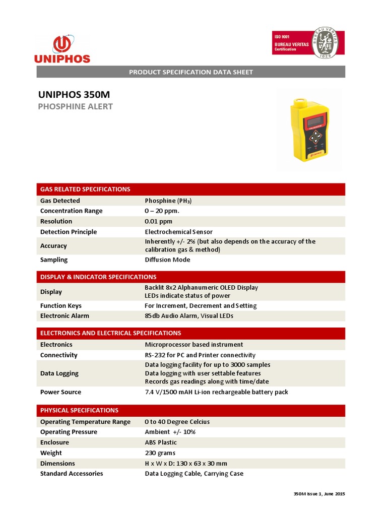 Uniphos 350M: Phosphine Alert | PDF | Science & Mathematics