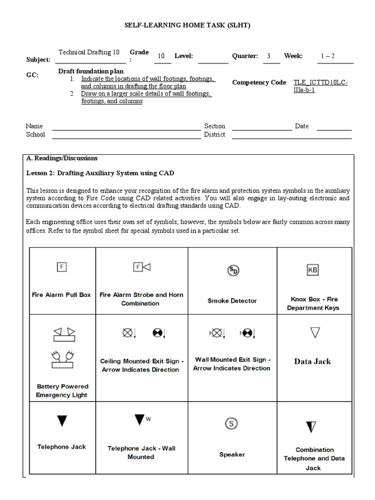 Technical Drafting 10 SLHT Q3 WK 3 - 4 | PDF | Auto Cad | Learning