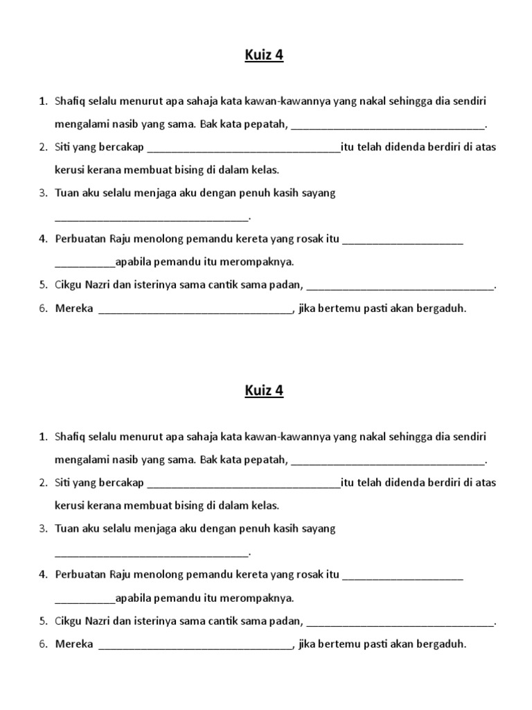 Kuiz 4 | PDF