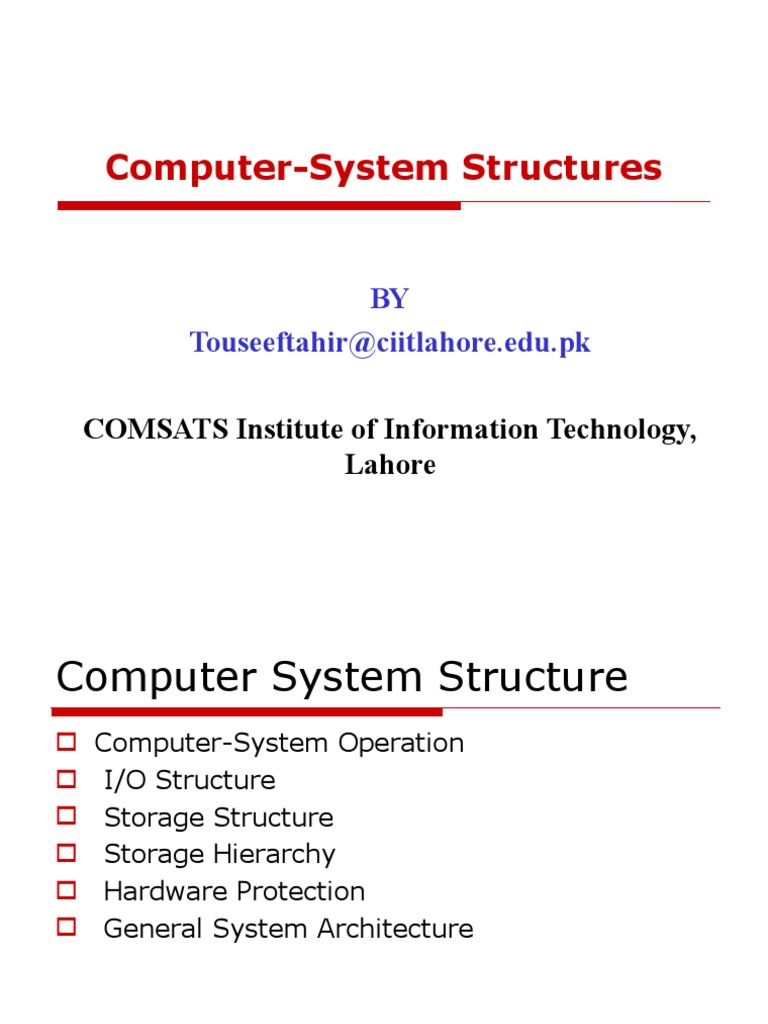 Computer-System Structures: BY Touseeftahir@ciitlahore - Edu.pk | PDF ...