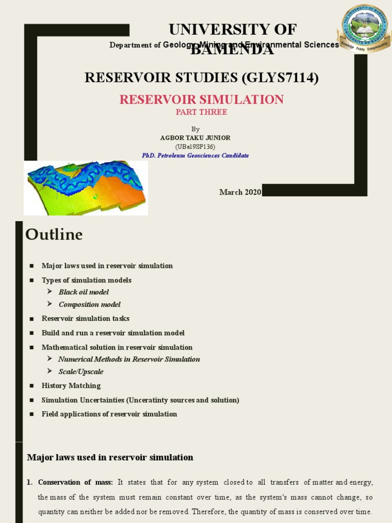 Reservoir Simulation Part Three | PDF | Petroleum Reservoir | Equations
