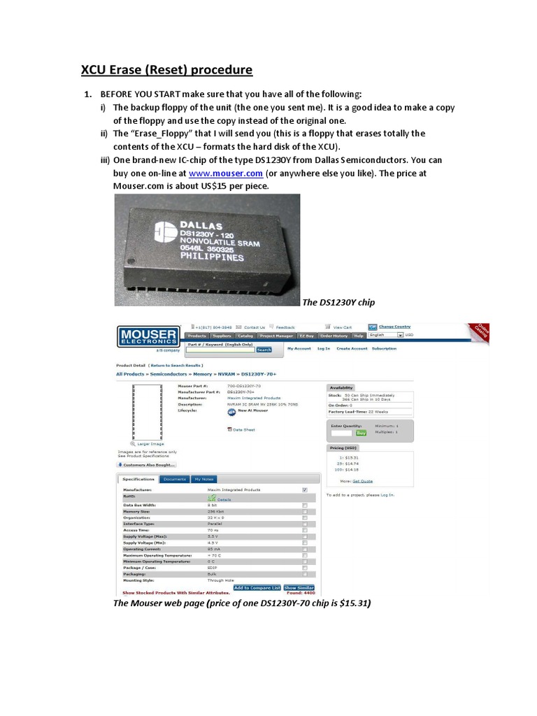 Xcu Erase Procedure Download Free Pdf Electrical Connector Floppy