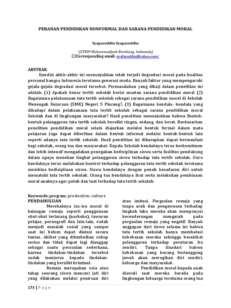 Peran Tata Tertib Sekolah dalam Moral | PDF