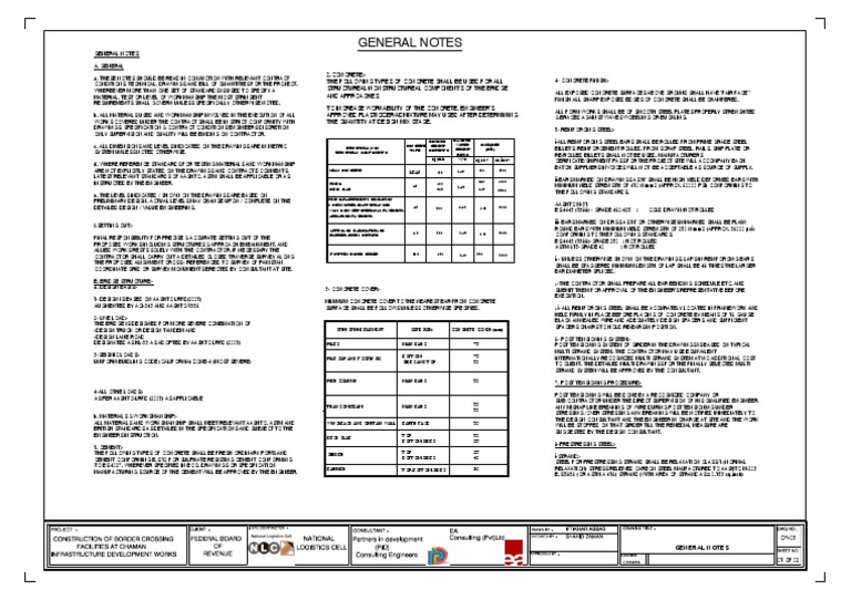 CW - 03 General Notes (Sheet 01 of 02) | PDF | Concrete | Building ...