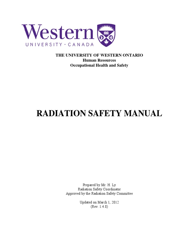 Radiation Safety Manual Overview | PDF | Radioactive Contamination ...