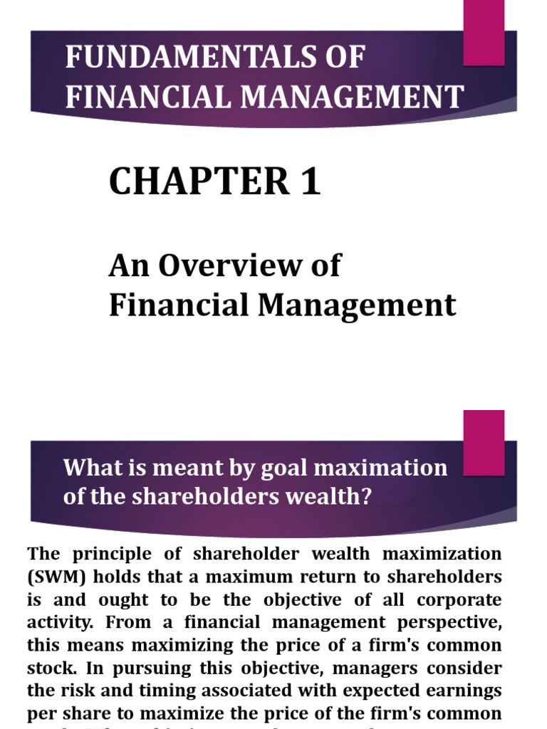 An Overview of Financial Management | PDF