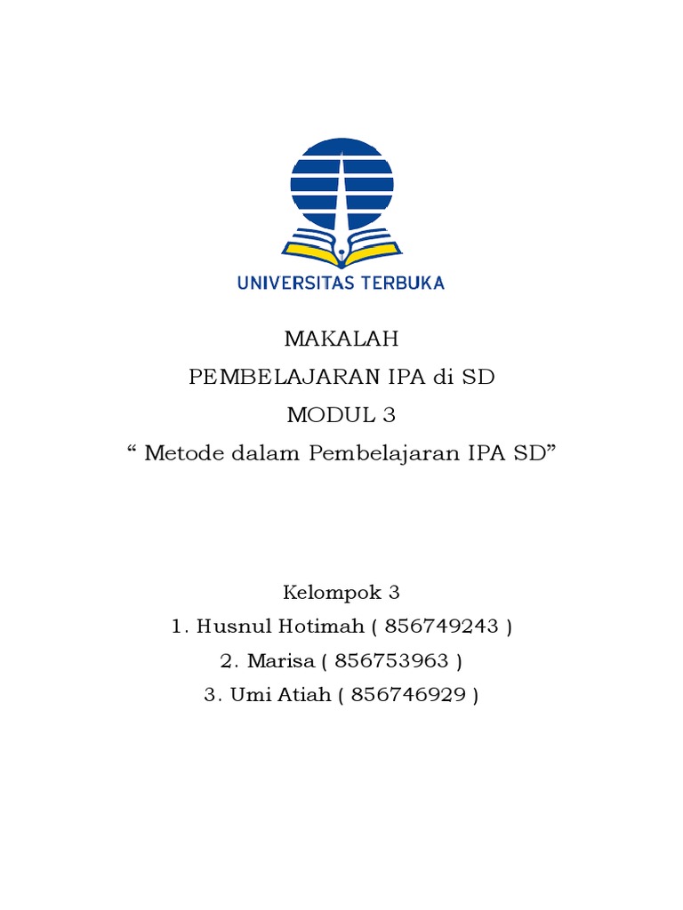 Makalah Ipa Modul 3 | PDF