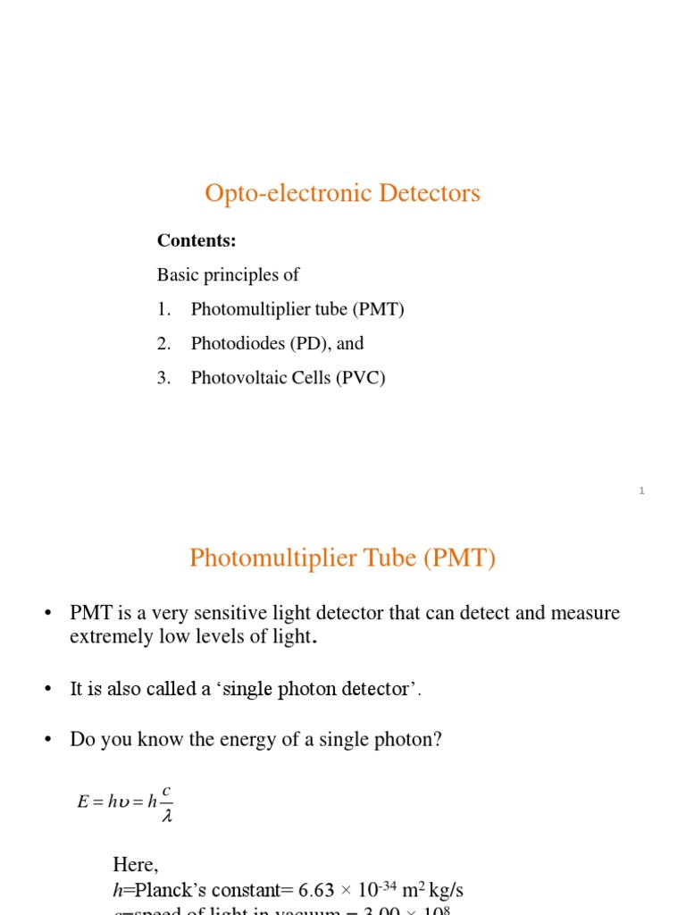Opto-Electronic Detectors: Contents | Descargar gratis PDF ...