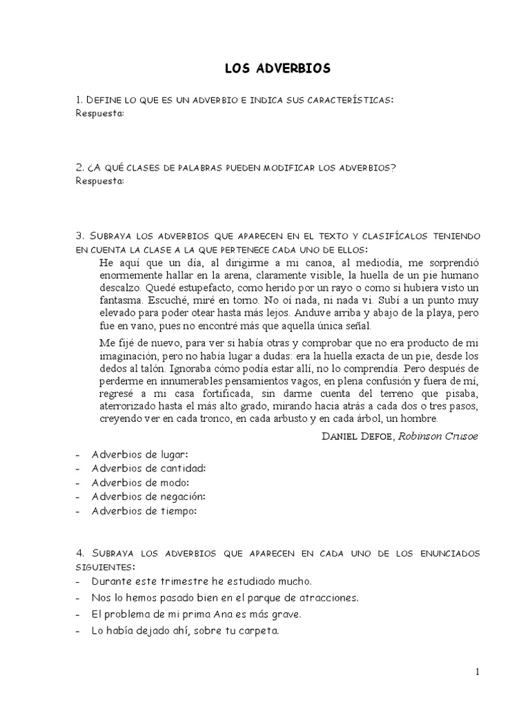 Adverbios | PDF | Adverbio | Unidades Semánticas