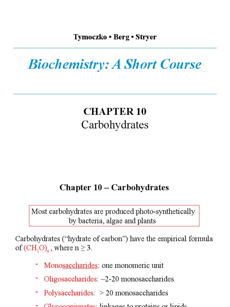 Biochemistry: A Short Course | PDF | Polysaccharide | Carbohydrates