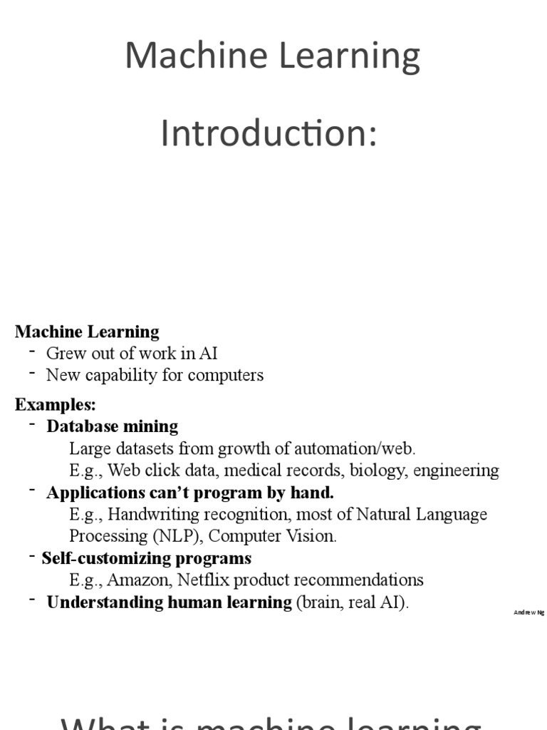 Lecture 1 | PDF | Machine Learning | Statistical Classification