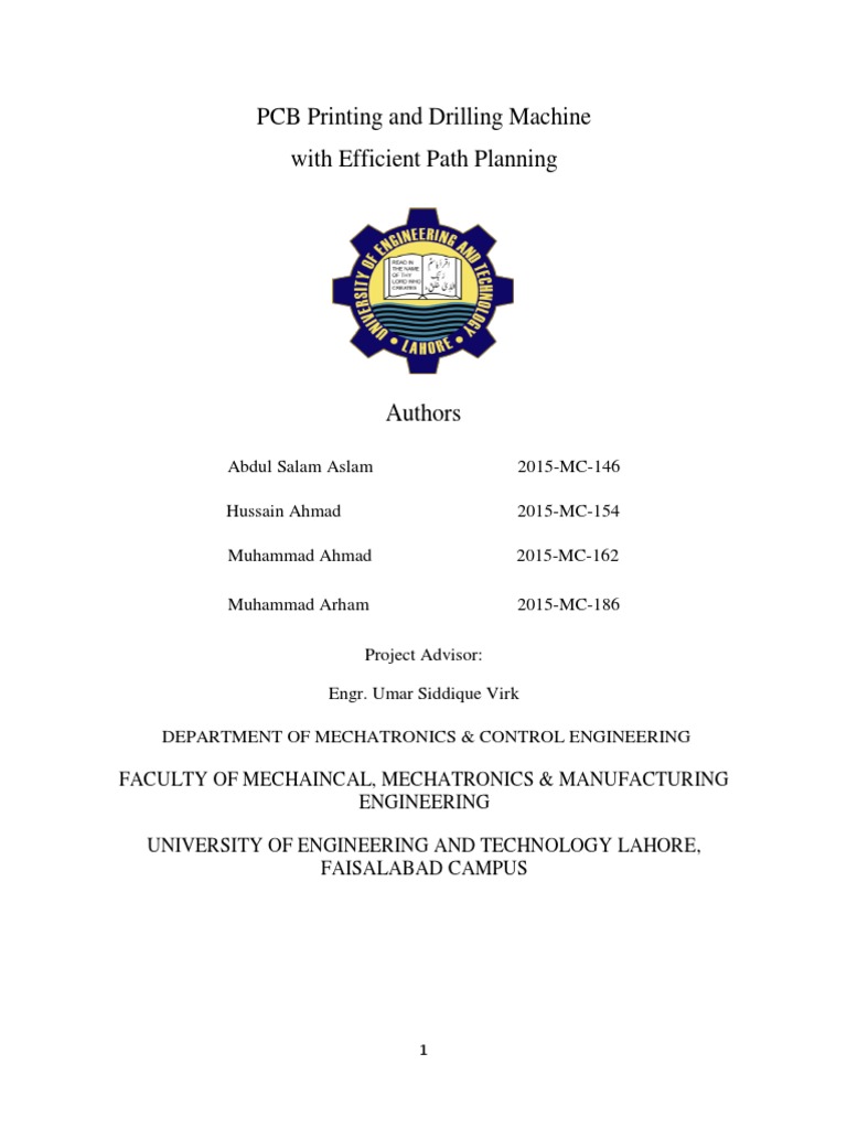 PCB Printing and Drilling Machine With Efficient Path Planning | PDF ...