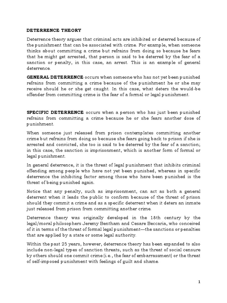 Deterrence Theory 11 | PDF | Juvenile Delinquency | Deviance (Sociology)
