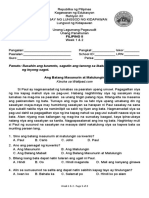 FILIPINO WORKSHEET 4 - Pagbibigay NG Angkop Na Pamagat Sa Binasang Teksto | PDF