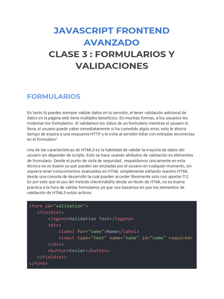 Javascript 3 Formularios Validaciones | PDF | Expresión regular | Ingeniería de software
