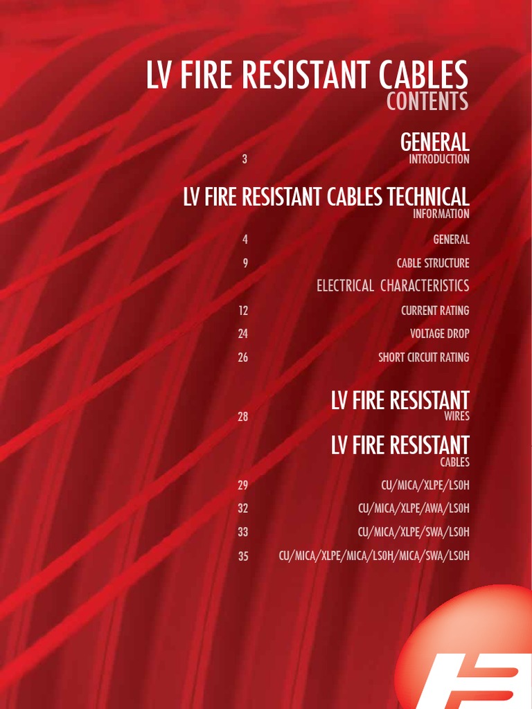 LV Fire Resistant Cables | PDF | Electrical Wiring | Electrical ...