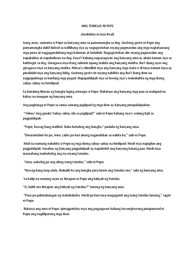 Ang Tsinelas Ni Pepe | PDF