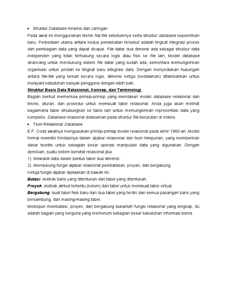 Struktur dan Teori Database Relasional | PDF