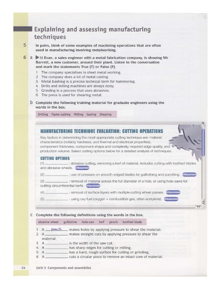 Unit 3 Sec2 Manufacturing Techniques | PDF