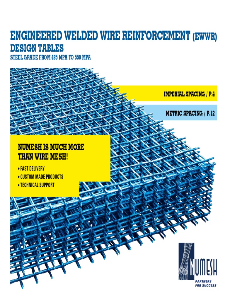 Numesh Engineered Wire Mesh Design Tables | PDF | Structural ...