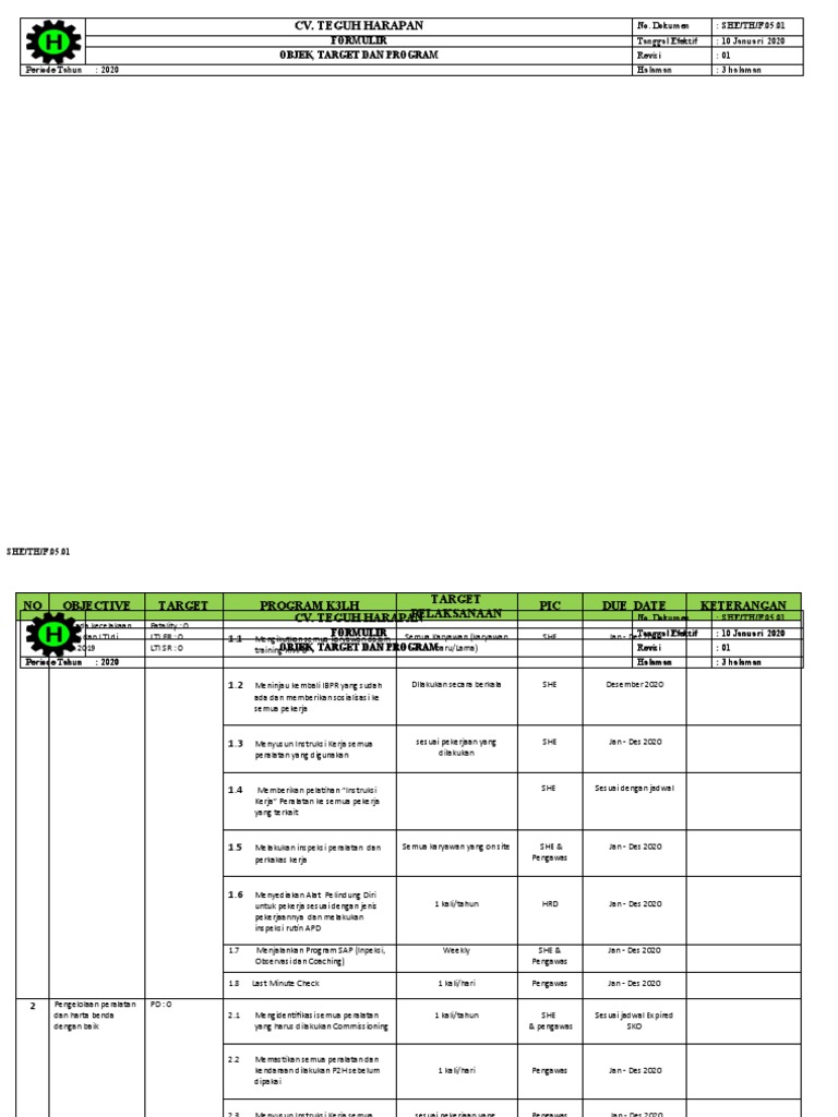 Objek Target Program | PDF