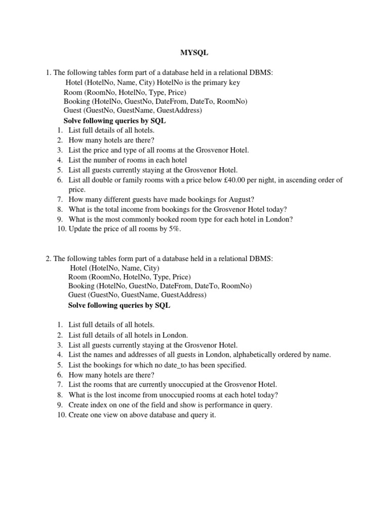 Final DBMS Problem Statements 2020-21 | PDF | Relational Model | Databases