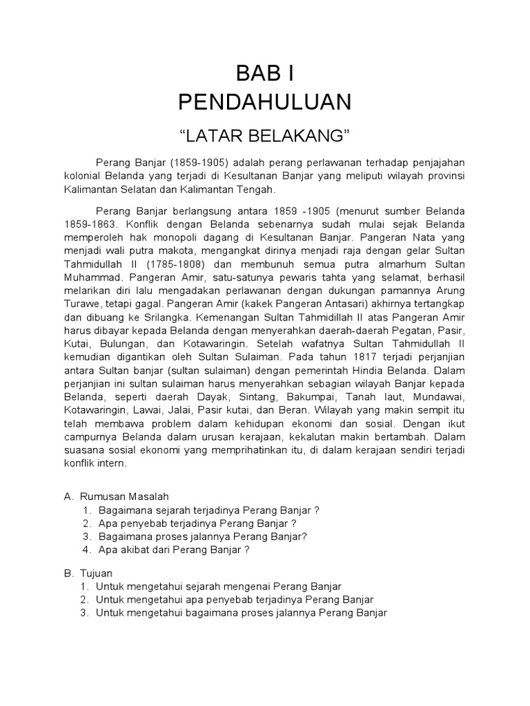 Perang Banjar dan Pangeran Antasari | PDF | Perjalanan | Klasik